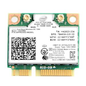 7260ac half mini pcie wifi card 7260hmw dual band wireless-ac 7260 pcie wifi adapter 2x2 wi-fi bt4.0 802.11 b/a/g/n/ac pci express mini network card for windows 7 8 10