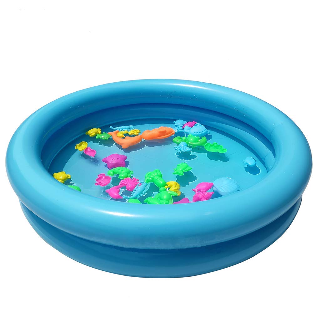 Topwon Inflatable Swimming Pool for Fishing Magnetic Toys Floating Fishing Game, Sand Tray, Outdoor Party Food Tray - Inflatable Pond