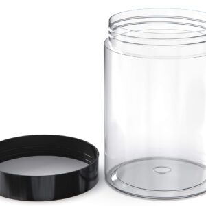 MABUA 8oz Plastic Containers with Lids 30 Pack BPA Free, Clear Empty Refillable Round Sugar Scrub small 8 Oz Plastic Jars with Lids for Cosmetics, Lotions, Body Butter, Liquid Slime & Beauty Products