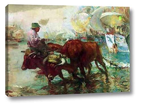 Toros by Jose Navarro Llorens - 17" x 24" Gallery Wrap Canvas Art Print - Ready to Hang