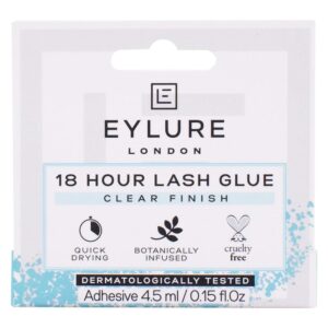 eylure 6003013 18 hour lash glue,latex free, clear, 4.5 ml (pack of 1)