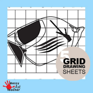 5 pack sea creatures grid drawing worksheets