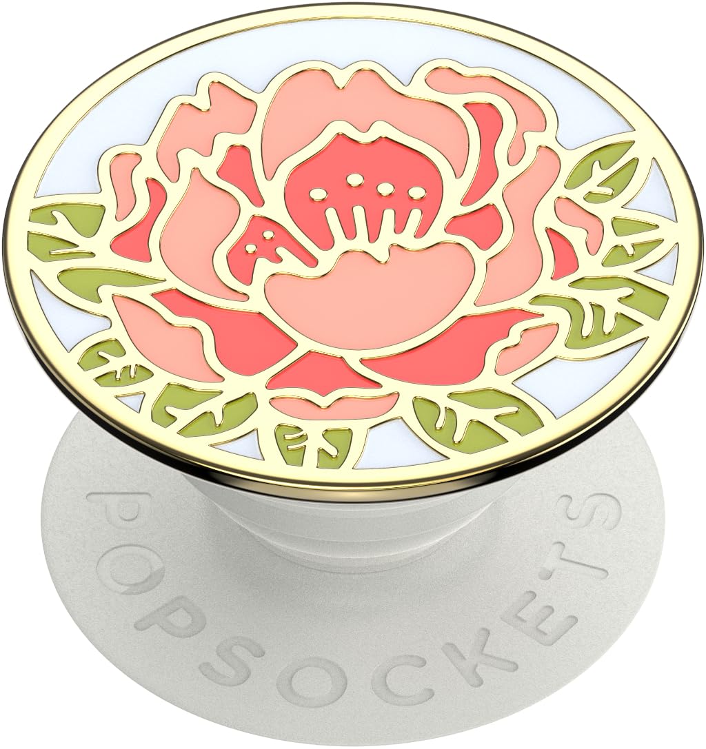 PopSockets ​​​​ Phone Grip with Expanding Kickstand, for Phone - Enamel Blooming Peony