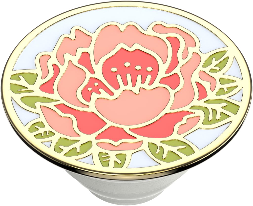 PopSockets ​​​​ Phone Grip with Expanding Kickstand, for Phone - Enamel Blooming Peony