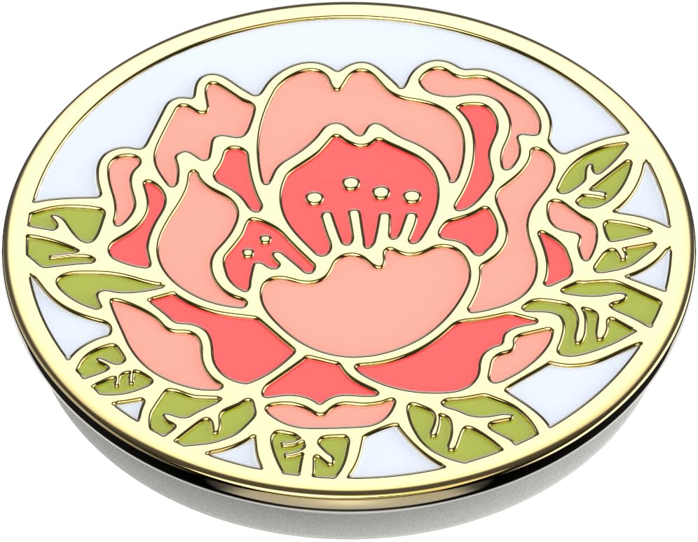 PopSockets ​​​​ Phone Grip with Expanding Kickstand, for Phone - Enamel Blooming Peony