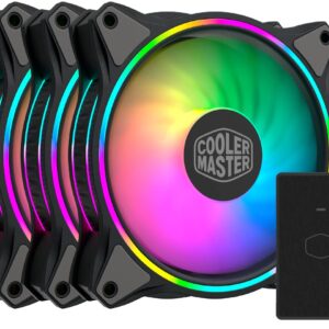 Cooler Master MasterFan 3N1 MF120 Halo ARGB - Dual Ring Addressable RGB Lighting, Case & Cooling Hybrid Fan Blade Design with Jam Sensor Protection & Vibration Dampening Frame - 3N1 with Controller