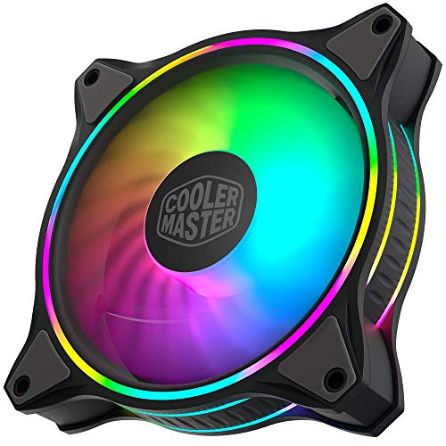 Cooler Master MasterFan 3N1 MF120 Halo ARGB - Dual Ring Addressable RGB Lighting, Case & Cooling Hybrid Fan Blade Design with Jam Sensor Protection & Vibration Dampening Frame - 3N1 with Controller