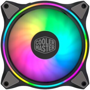 Cooler Master MasterFan 3N1 MF120 Halo ARGB - Dual Ring Addressable RGB Lighting, Case & Cooling Hybrid Fan Blade Design with Jam Sensor Protection & Vibration Dampening Frame - 3N1 with Controller