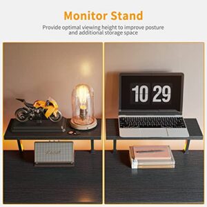 Cubiker L-Shaped Computer Desk, Home Office Corner Desk with Non-Woven Drawer, Sturdy Writing Table, Space-Saving, Easy to Assemble