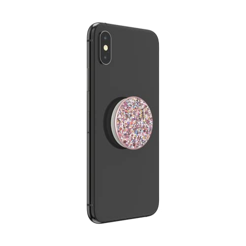 PopSockets Phone Grip with Expanding Kickstand, Glitter PopGrip - Rosebud