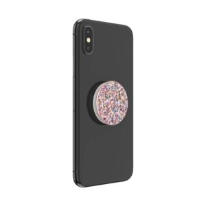 PopSockets Phone Grip with Expanding Kickstand, Glitter PopGrip - Rosebud