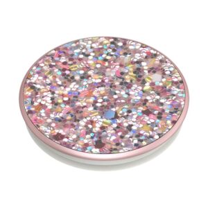 PopSockets Phone Grip with Expanding Kickstand, Glitter PopGrip - Rosebud