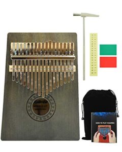 kalimba thumb piano 17 keys with mahogany portable african mbira gift for kids adult (style2)