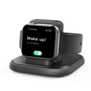 conido charging stand for apple watch, watch charger stand with charging cable, magnetic wireless charging station compatible with apple watch se series 7/6/5/4/3/2/1/44mm/42mm/40mm/38mm- black