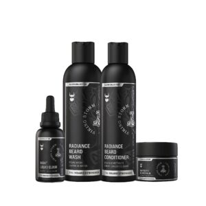 the beard struggle beard growth kit for men essential beard kit includes beard balm, beard oil, beard wash, & beard conditioner - beard grooming kit for men - silver collection - viking storm