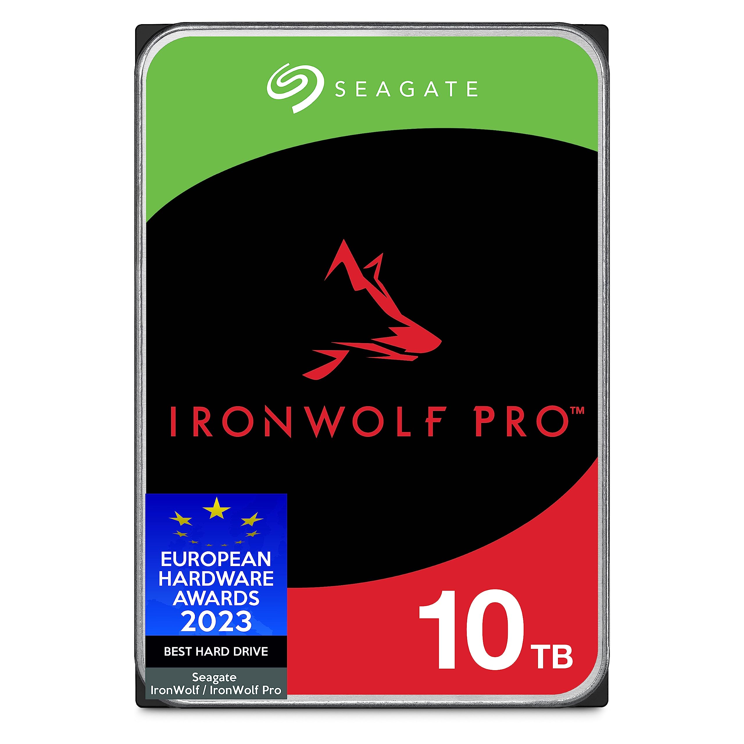 Seagate IronWolf Pro 10TB NAS Internal Hard Drive HDD –CMR 3.5 Inch SATA 6Gb/s 256MB Cache for RAID Network Attached Storage, Data Recovery Service – Frustration Free Packaging (ST10000NEZ008)