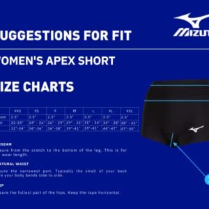 Mizuno Women's Apex 2.5" Inseam Volleyball Short, Black, Large