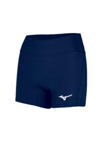 mizuno womens elevated 4" inseam volleyball shorts, navy, x-small