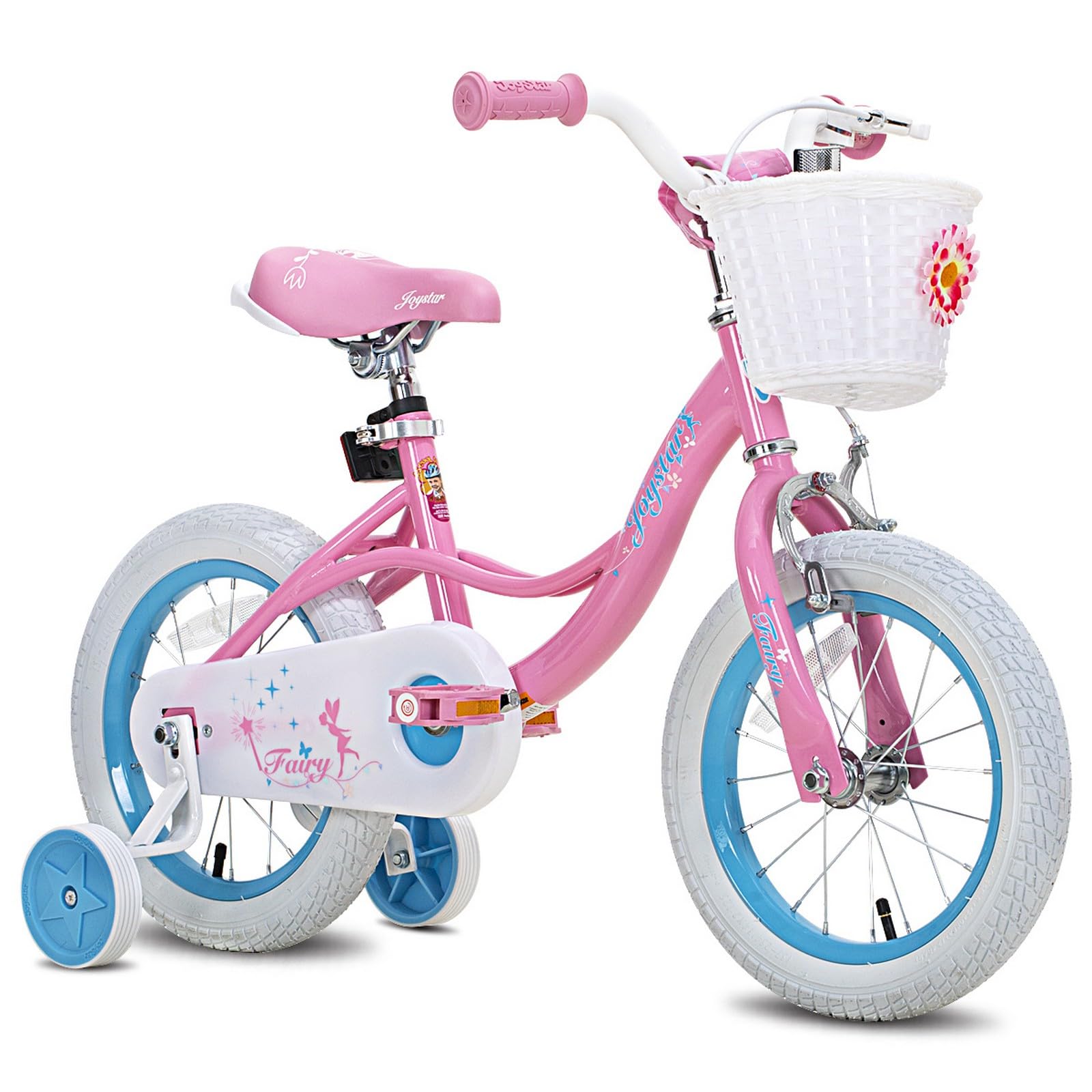 JOYSTAR 12 Inch Kids Bike for Ages 2 3 4 Years Girls, Toddler Bike with Training Wheels & Handbrake for 2-4 Years Old Child, Pink