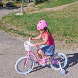 JOYSTAR 12 Inch Kids Bike for Ages 2 3 4 Years Girls, Toddler Bike with Training Wheels & Handbrake for 2-4 Years Old Child, Pink