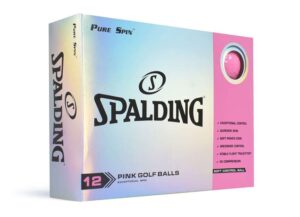 spalding pure spin 12 ball pack - pink