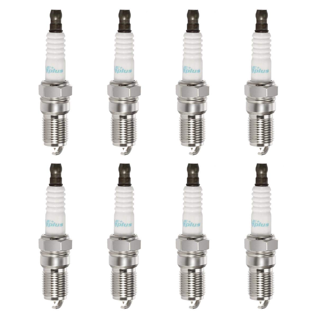 Vplus 8PCS Platinum Spark Plug, Replaces# 3186, TR5GP Compatible with Chevy Silverado 1500 2500 HD, Tahoe, Sierra 1500, Suburban 1500, Express 2500 3500, Escape, Yukon,Corvette 5.3L 6.0L V6 V8