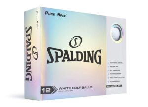 spalding pure spin 12 ball pack - white