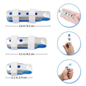 BRMDT Finger Splints Thumb Splint for Broken/Injured Fingers Stabilization, Aluminum Finger Splint Adjustable, Immobilization for Mallet Fingers/Trigger Fingers Joints, Arthritis Pain Relief (3 Size)