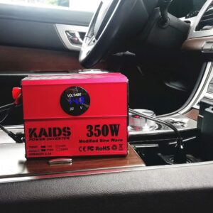 KAIDS Clearance Items Power Inverter Full Power 350W Car Inverter Peak 700W DC 12V to 110V AC Car Inverter USB Ports Charger Adapter Car Plug Converter with Switch and Current LED Screen(350w)