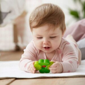 HABA Shamrock Wooden Baby Toy with Metal Bell (Made in Germany)