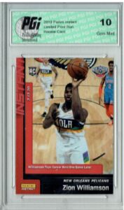 @ zion williamson 2019 panini instant #91 career best 1 of 1299 rookie pgi 10 - basketball slabbed rookie cards