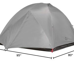 TETON Sports Mountain Ultra Tent; 4 Person Backpacking Dome Tent for Camping; Grey (2008GY)