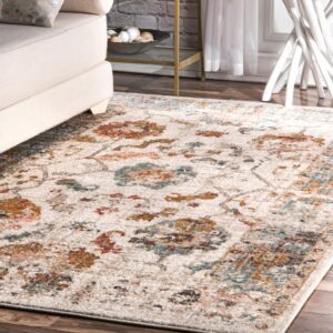 nuloom cecil vintage floral accent rug, 3x5, beige