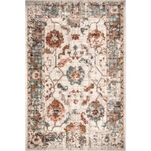 nuLOOM Cecil Vintage Floral Accent Rug, 3x5, Beige