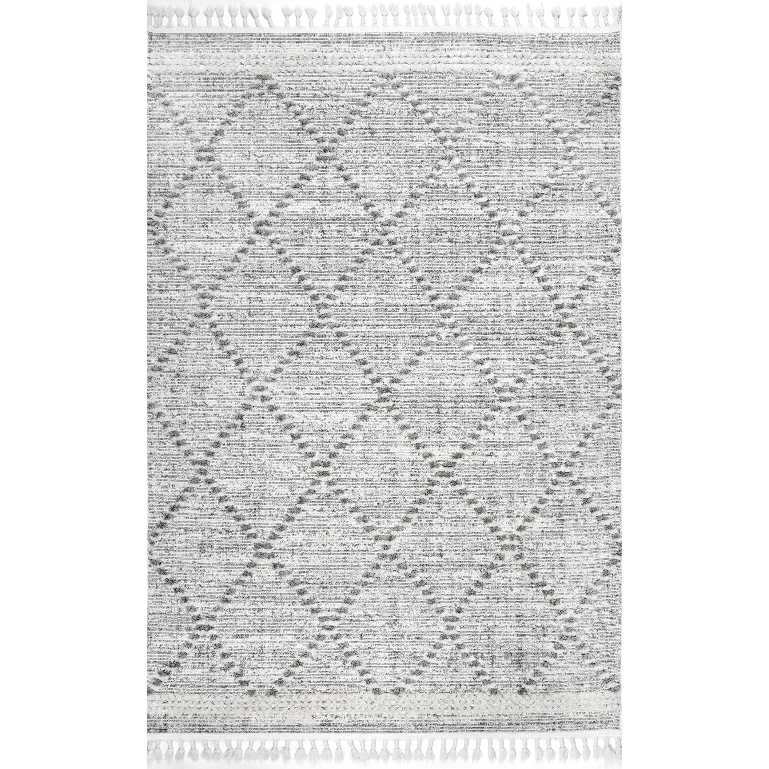 nuLOOM Skylar Geometric Trellis Tassel Area Rug, 7x9, Beige