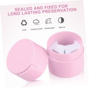 Beaupretty Eyelash Glue Jar Sealed Eyelash Storage Box Cosmetic Storage Tank Extension Supplies for Lash (Pink)