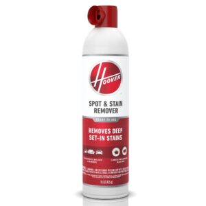 hoover deep stain remover aerosol spray, carpet and upholstery spot cleaner, 15 oz cleaning solution, ah30903, white