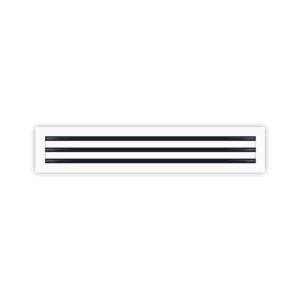 buildmart - 30x6 modern ac vent cover - decorative white air vent - standard linear slot diffuser - register grille for ceiling, walls & floors - texas buildmart