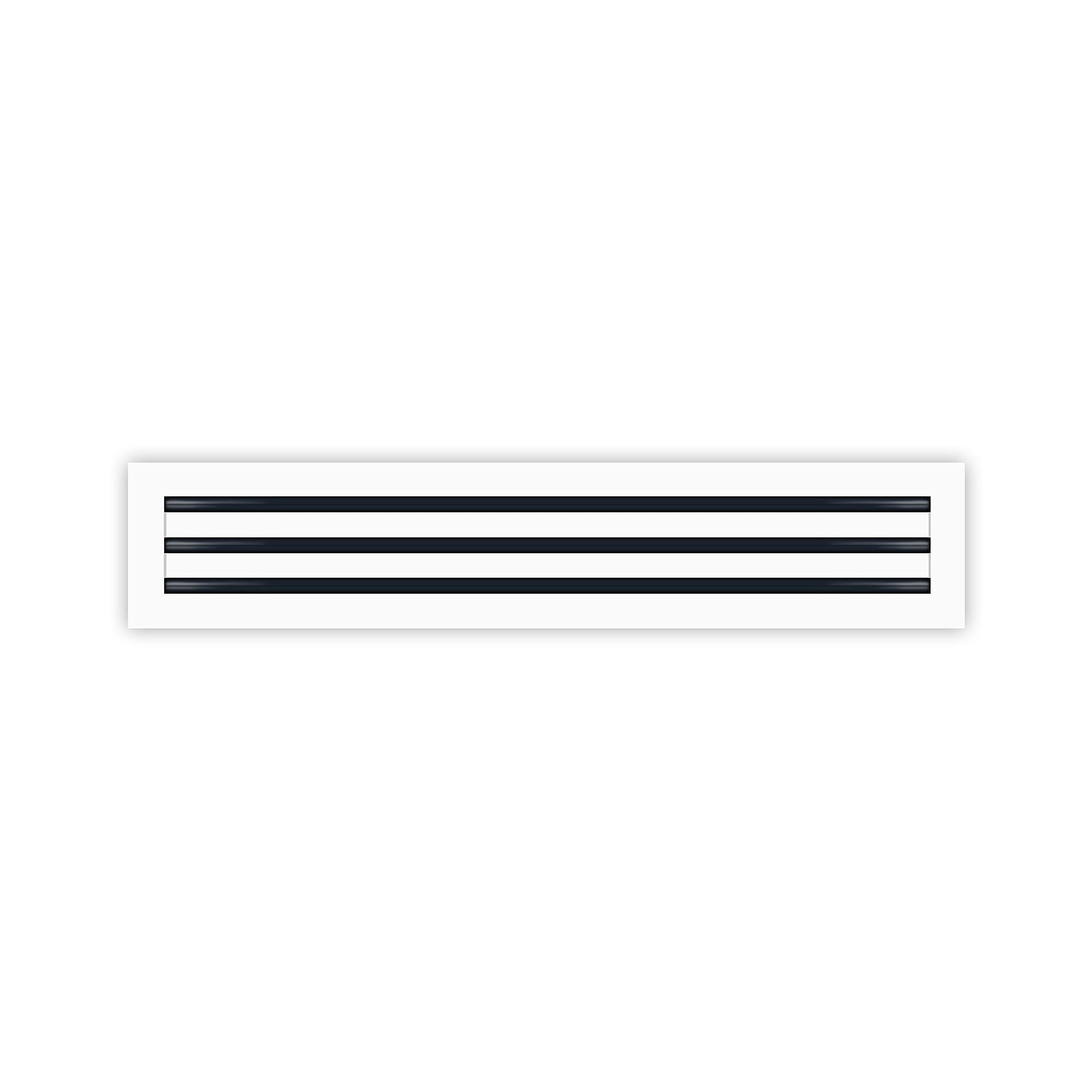 BUILDMART - 30x6 Modern AC Vent Cover - Decorative White Air Vent - Standard Linear Slot Diffuser - Register Grille for Ceiling, Walls & Floors - Texas Buildmart