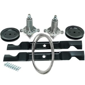 epr spindle pulley belt blade deck kit for ayp craftsman husqvarna poulan 46 inch 187292 405143 195945 405380