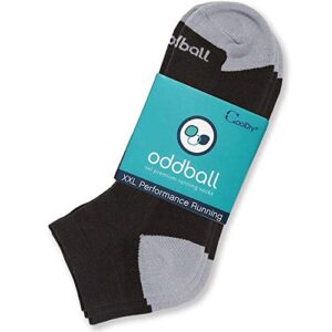 Oddball Performance Running Socks XXL (Men's size 15-18) (3-Pack) (black)