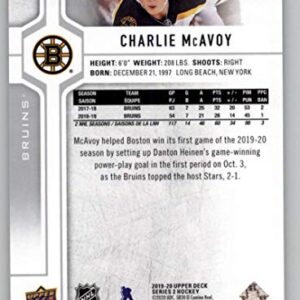 2019-20 Upper Deck #258 Charlie McAvoy Boston Bruins Series 2 NHL Hockey Trading Card