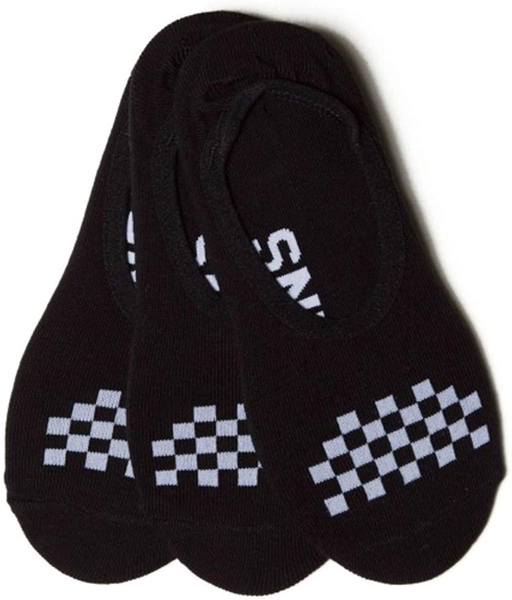 Vans - Canoodle Super No-Show Socks - 3 Pair Pack, Black/White - Women (6.5-10)