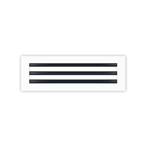 buildmart - 18x6 modern ac vent cover - decorative white air vent - standard linear slot diffuser - register grille for ceiling, walls & floors - texas buildmart