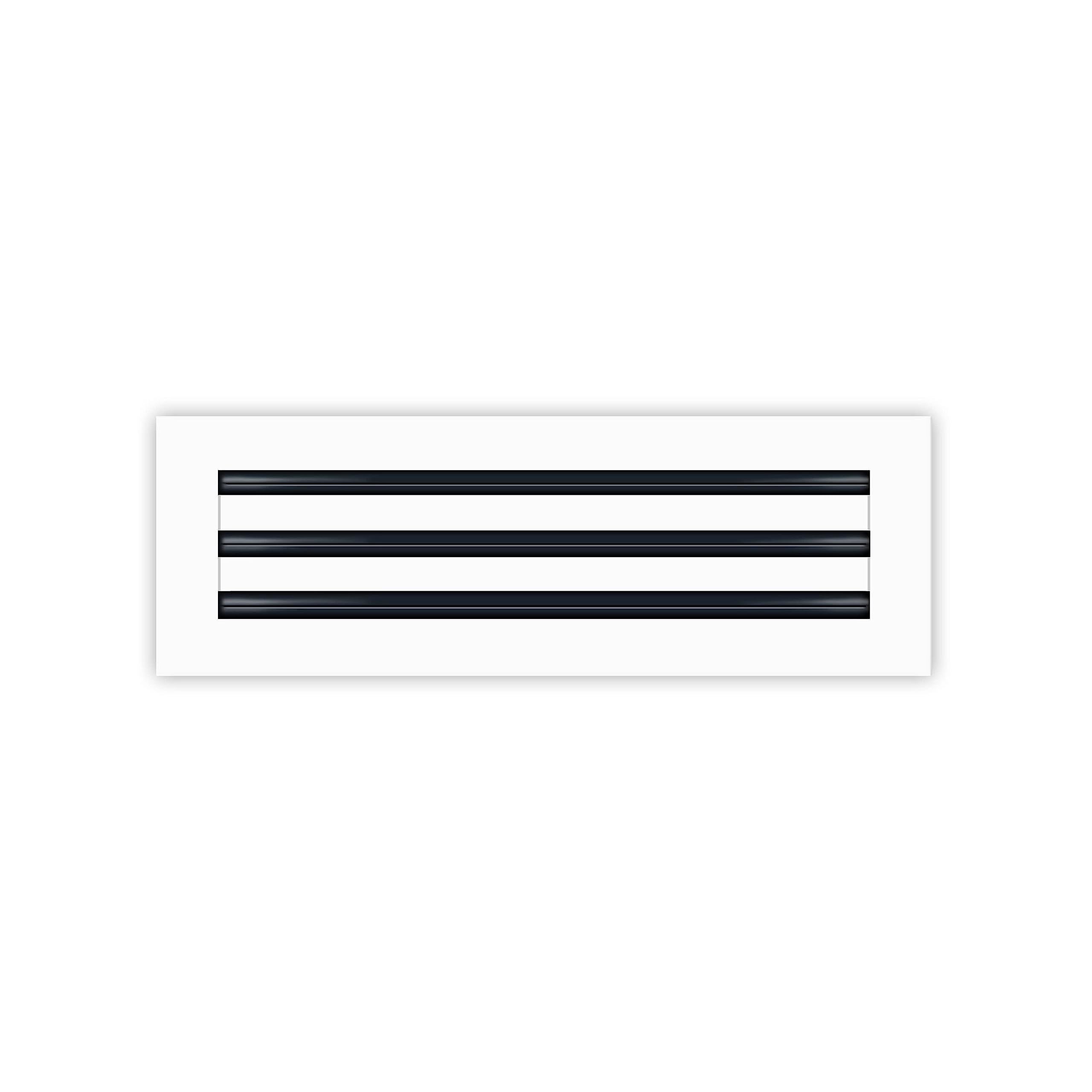 BUILDMART - 18x6 Modern AC Vent Cover - Decorative White Air Vent - Standard Linear Slot Diffuser - Register Grille for Ceiling, Walls & Floors - Texas Buildmart