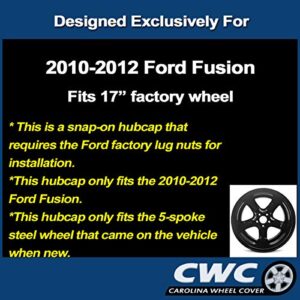 Premium Replica Hubcap, Replacement for Ford Fusion 2010-2012, 17-inch Wheel Cover (1-Piece)