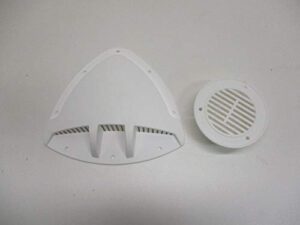 unique white aero design rv atv cycle truck cargo work trailer side air vent