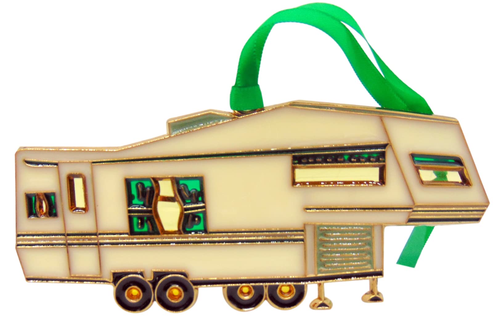 Camper Christmas Tree Ornament Holiday Decoration Fifth Wheel Camping Decor, 6 inch