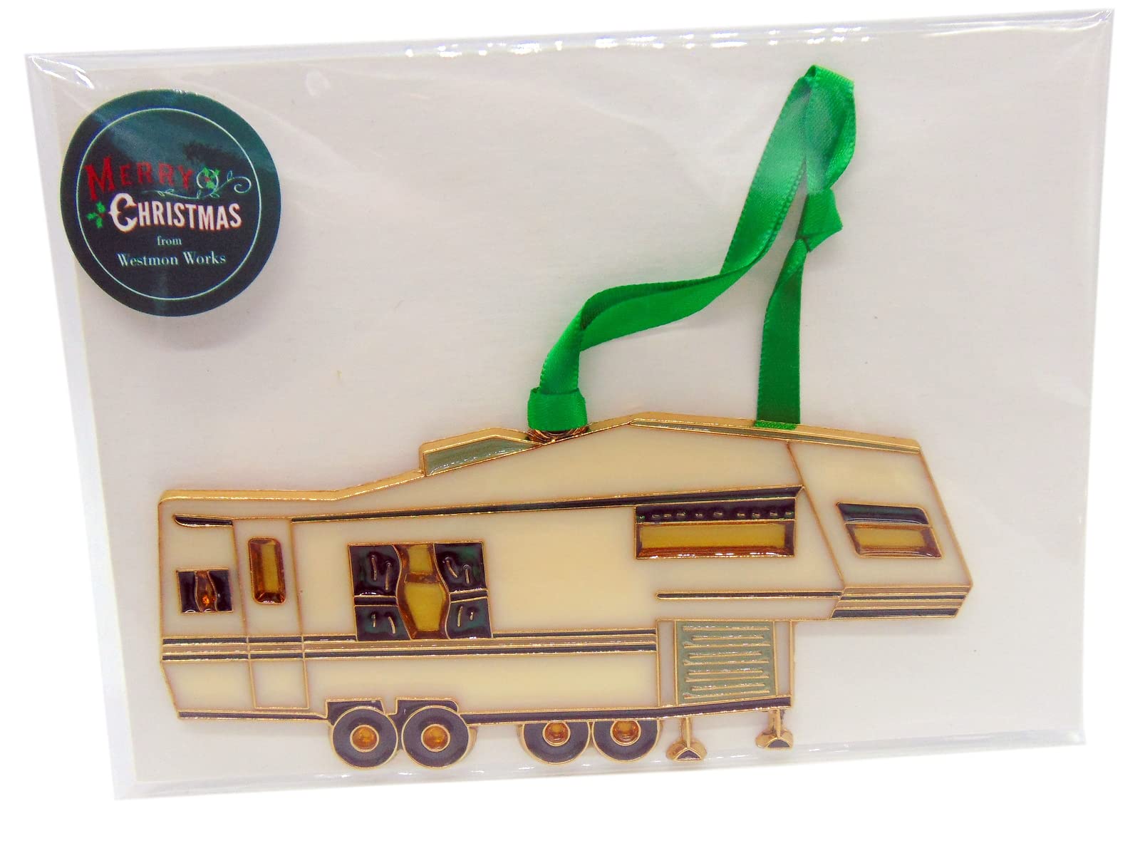 Camper Christmas Tree Ornament Holiday Decoration Fifth Wheel Camping Decor, 6 inch