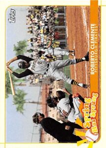 2020 topps opening day spring has sprung #shs-2 roberto clemente pittsburgh pirates mlb baseball trading card